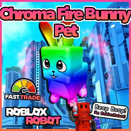 Roblox Murder Mystery 2 Items Chroma Fire Bunny Pet Fast Delivery Pets | eBay