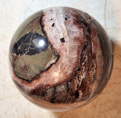 Fluorite with Amethyst Lace and Crystalline Vugs 82mm Sphere for Home ...