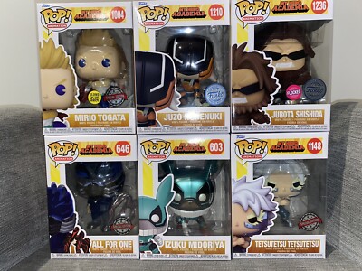 Funko Pop MHA My Hero Academia Bundle Of 6 - All For One Izuku Mirio ...