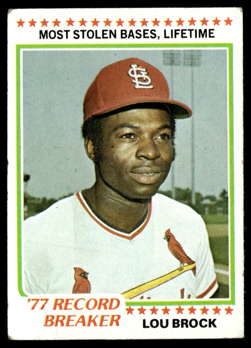 1978 Topps Baseball #1 Lou Brock Most Stolen Bases, Lifetime | eBay