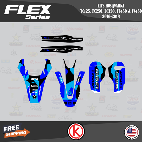 Graphics Kit for Husqvarna TC125 FC250 FC350 FC450 2016 2017 2018 Flex ...