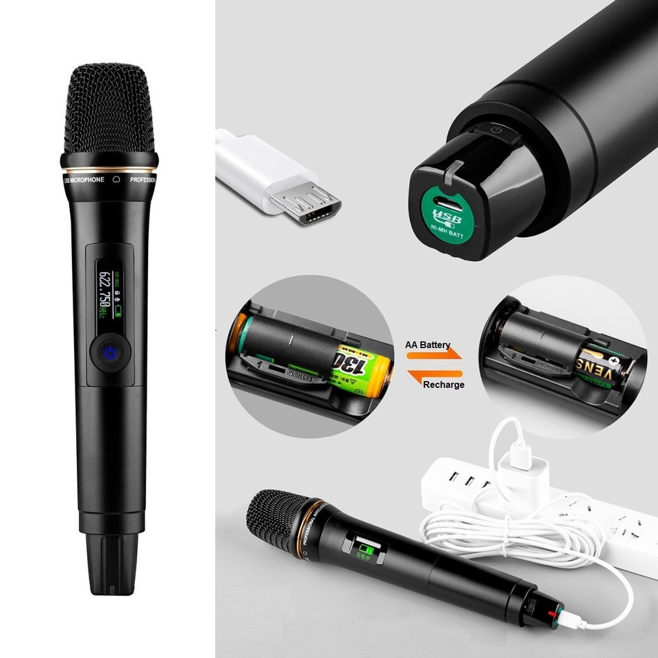 UHF Rechargeable Wireless Microphone System for Sennehiser Vocal True ...