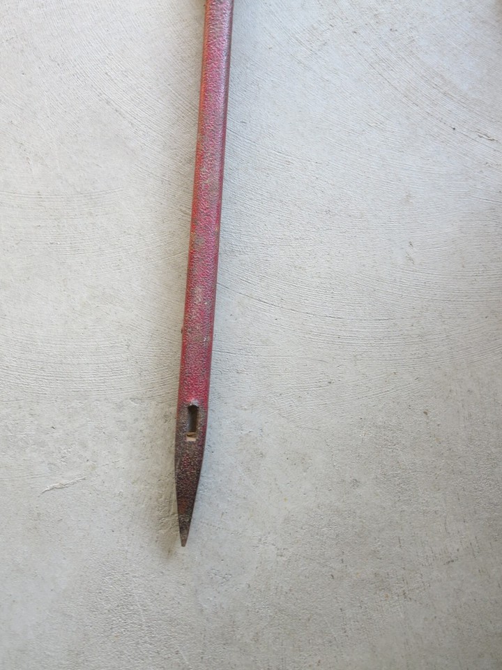 Antique Cast Iron Hay Bale Spear Farm Harpoon Primitive Farming | eBay