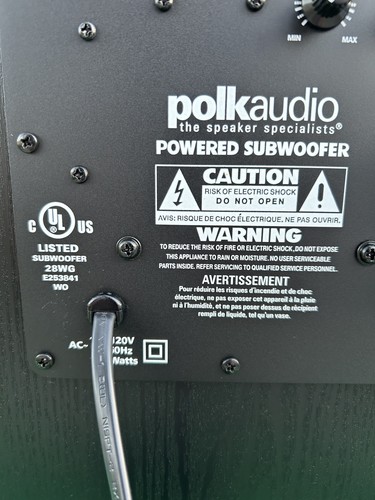 Polk Audio PSW108 10" Active Powered Subwoofer | eBay