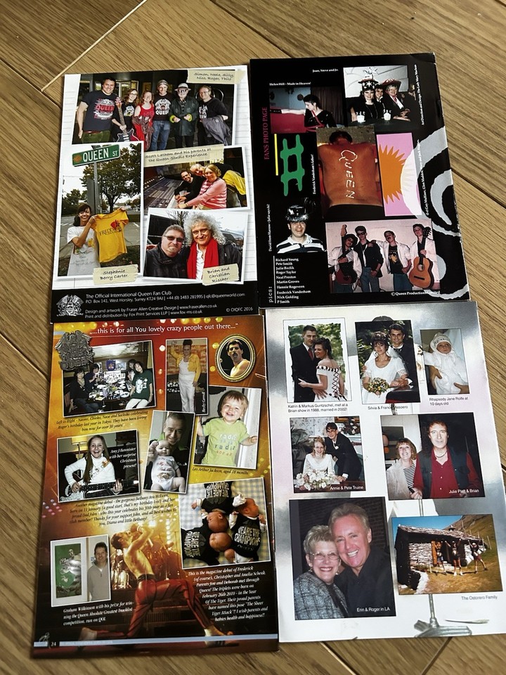 The Official International Queen Fan Club Magazines x 4 Copies Rare ...