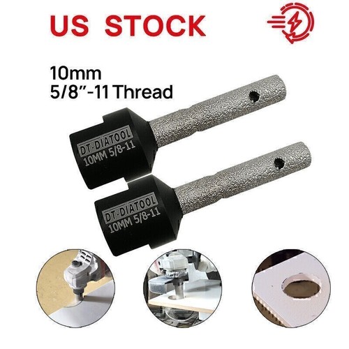2pcs 10mm 5/8-11 Thread Diamond Finger Bits for Tile Ceramic Marble ...