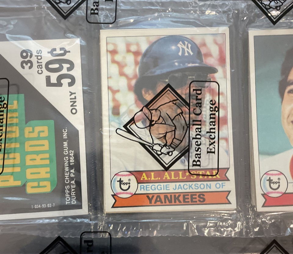 1979 TOPPS Baseball REGGIE JACKSON On FRONT Unopened Rack Pack BBCE ...