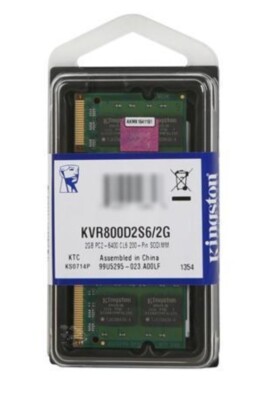 Kingston 2GB SO-DIMM DDR2 800 (PC2 6400) Laptop Memory KVR800D2S6/2G ...
