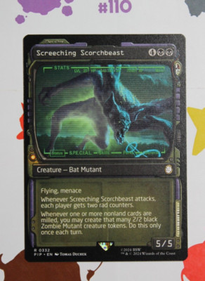 MTG- Fallout- Screeching Scorchbeast #0332 Showcase Rare- Universes ...