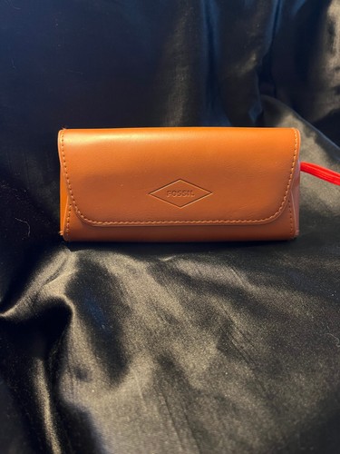 NEW Fossil Leather Glasses Sunglasses Hard Case With Magnetic Closure ...