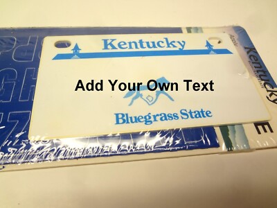 Kentucky Bluegrass State Miniature Customizable License Plate 4" x 2 1/ ...