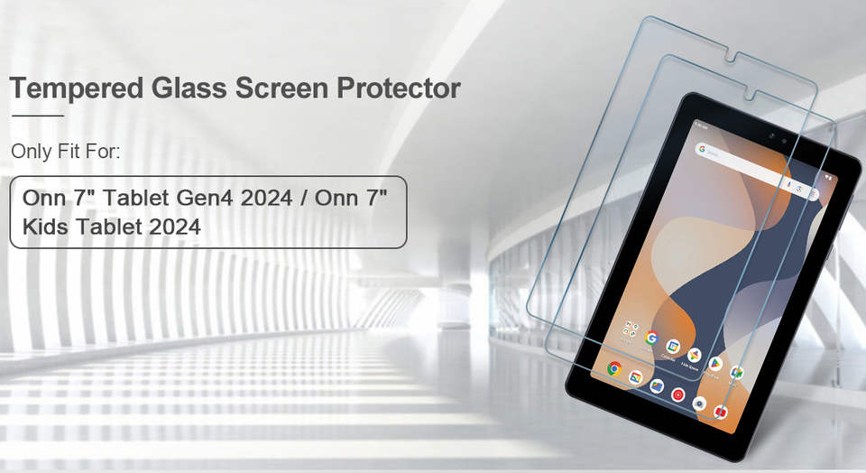 (2PCS) ONN 7 inch Screen Protector Tempered Glass for Onn 7'' Kids ...