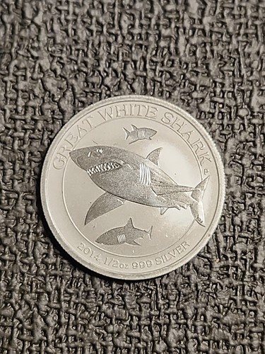 (1) 2014 Australia 1/2oz .999 Silver 50c BU * GREAT WHITE SHARK ...