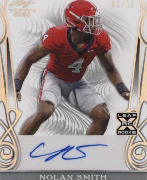 2023 Leaf Trinity - Nolan Smith #BA-NS2 White Silver Spectrum /10 (AU ...