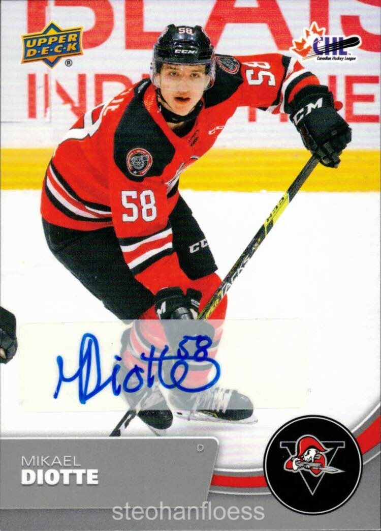2021-22 Upper Deck CHL Auto Autograph #9 Mikael Diotte B | eBay