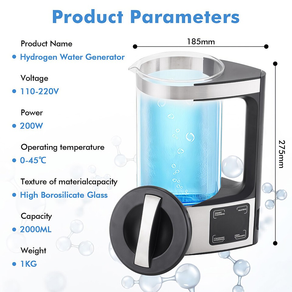 Water Kettle Electric Hydrogen Water Ionizer Generator Machine Water ...
