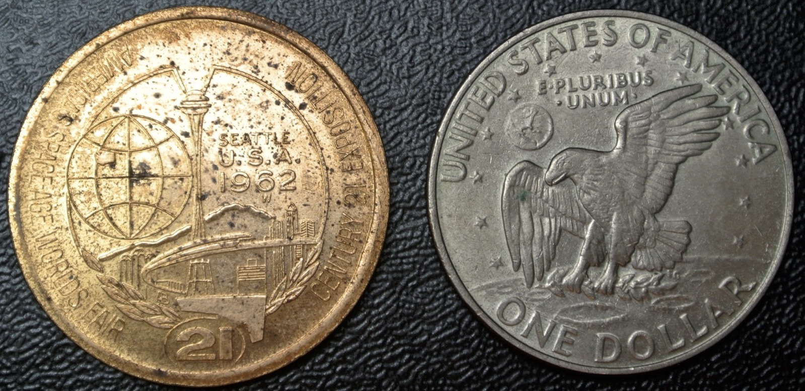 1962 AMERICA’S SPACE-AGE WORLD’S FAIR Seattle USA ONE DOLLAR TRADE ...