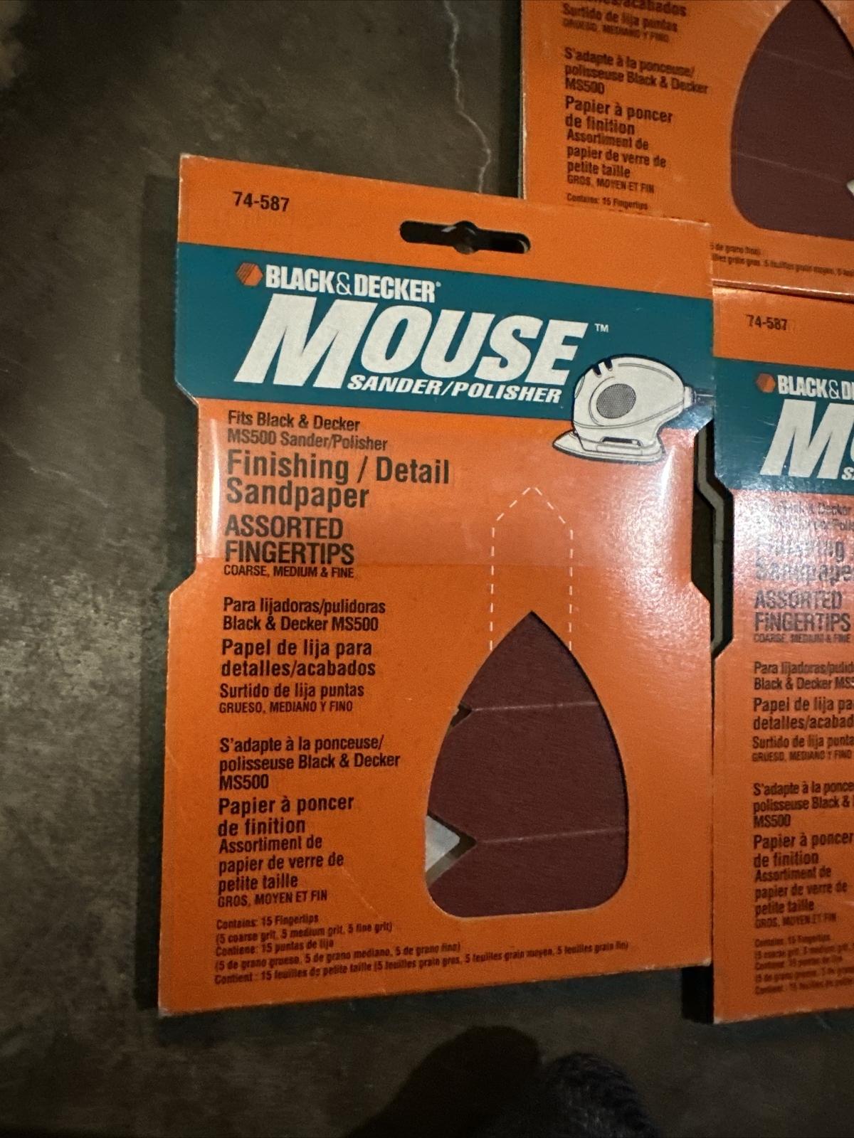 Black & Decker 8Pk Mouse Sandpaper Polisher Pads FINE GRIT Fits MS500 ...