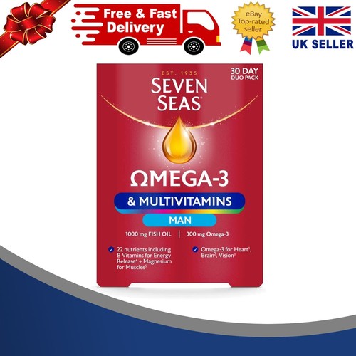Seven Seas Omega-3 & Multivitamins Man, With B Vitamins and Magnesium ...