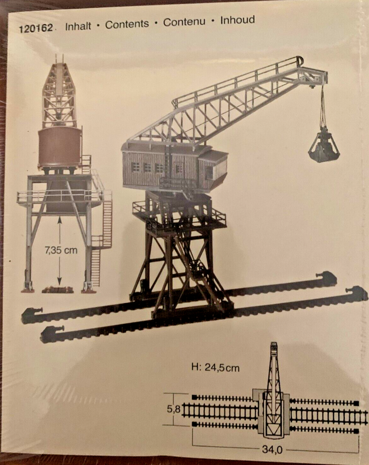GANTRY CRANE w/CRANEWAY TRACK 3 Attachments - HO Scale PLASTIC KIT ...