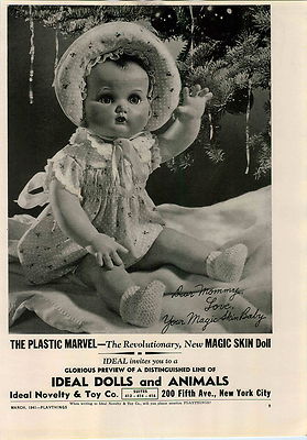 1941 PAPER AD Ideal Magic Skin Baby Doll Dolls Animals | eBay