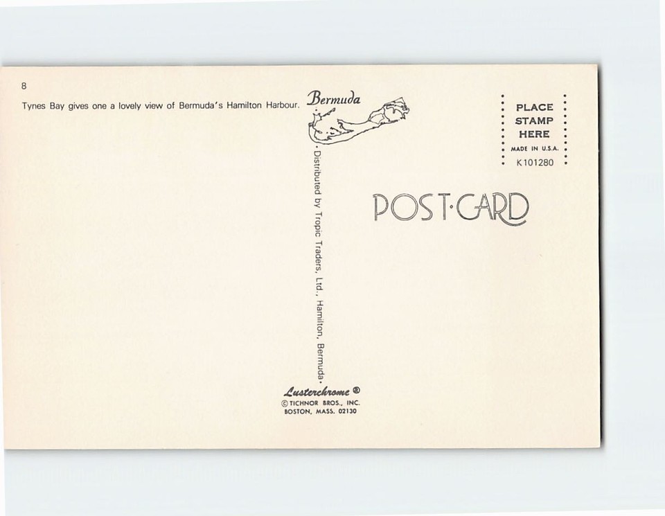 Postcard Tynes Bay Hamilton Harbour Bermuda Hamilton British Overseas ...