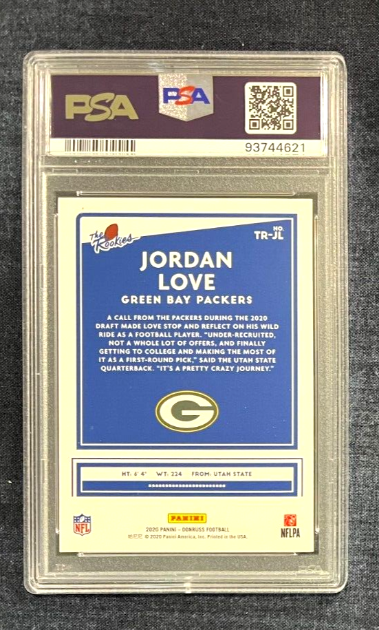2020 Donruss JORDAN LOVE #TR-JL ROOKIE "The Rookies" PSA 10 GEM MT ...