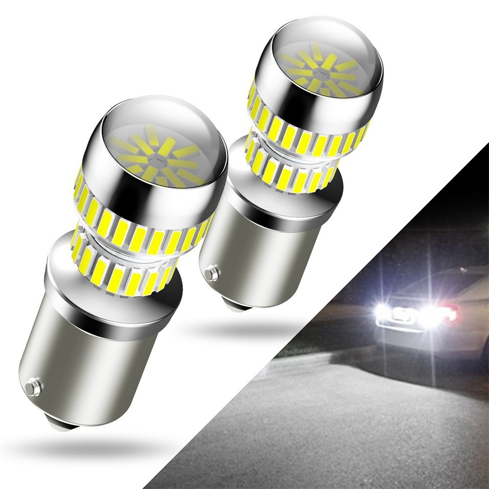 2800LM AUXITO White 1157 LED Turn Signal Brake Reverse Parking Light ...