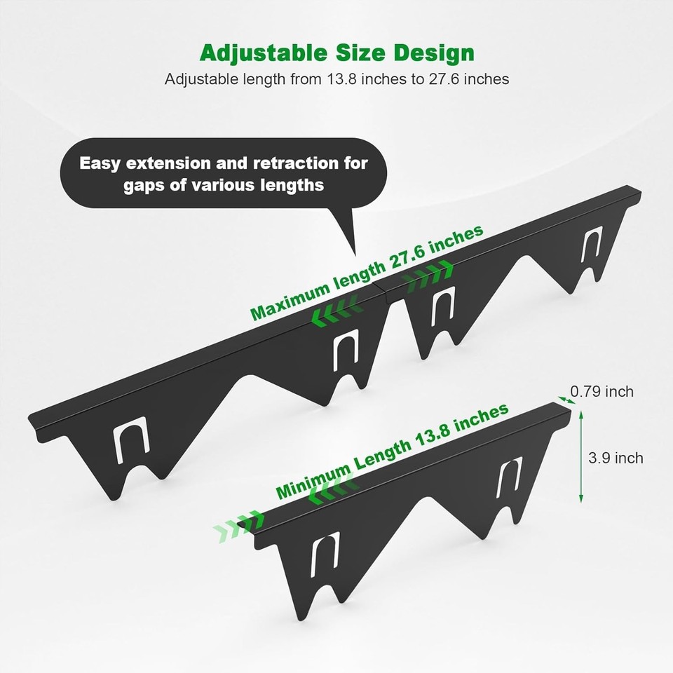 2pcs Stainless Steel Stove Gap Covers Adjustable Stove Counter Guard ...