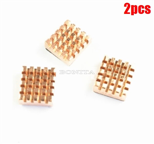 2Pcs Copper Heatsink Cooler Set For Raspberry Pi Rpi All Models Heat ...