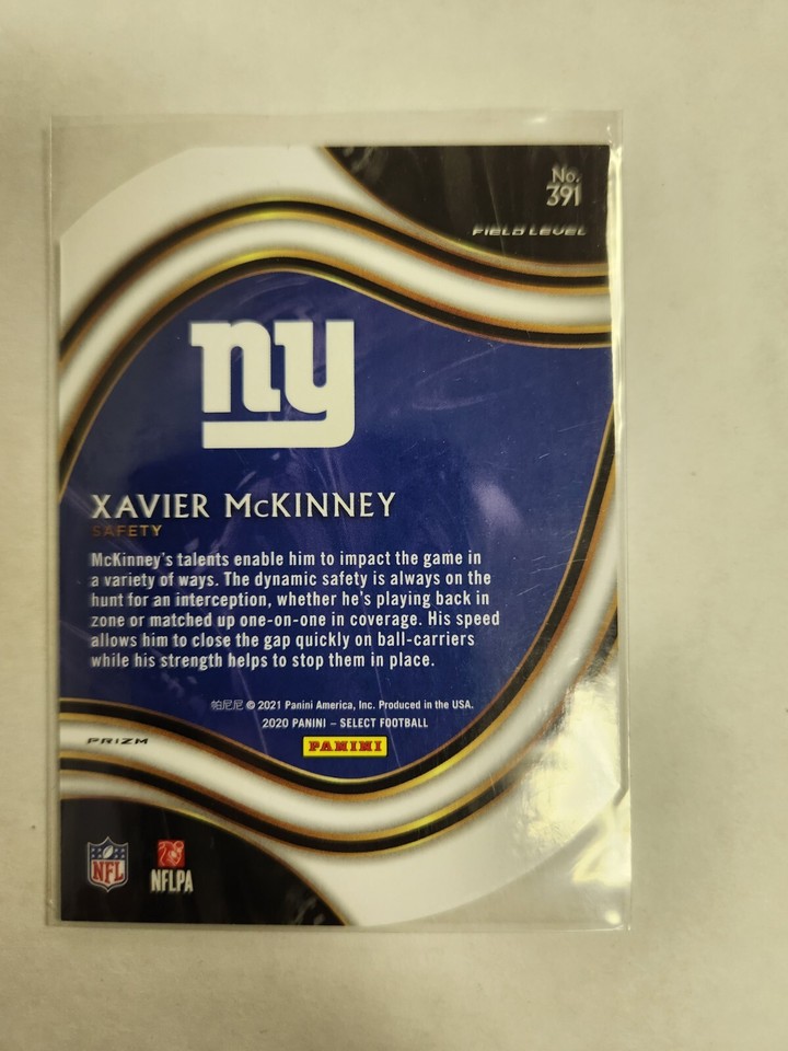2020 Select Football Xavier McKinney Neon Green Rookie Card - Giants | eBay