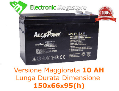 Batteria gel AGM Elsy Power 12V 7,5Ah ideale per UPS compatibile APC ...