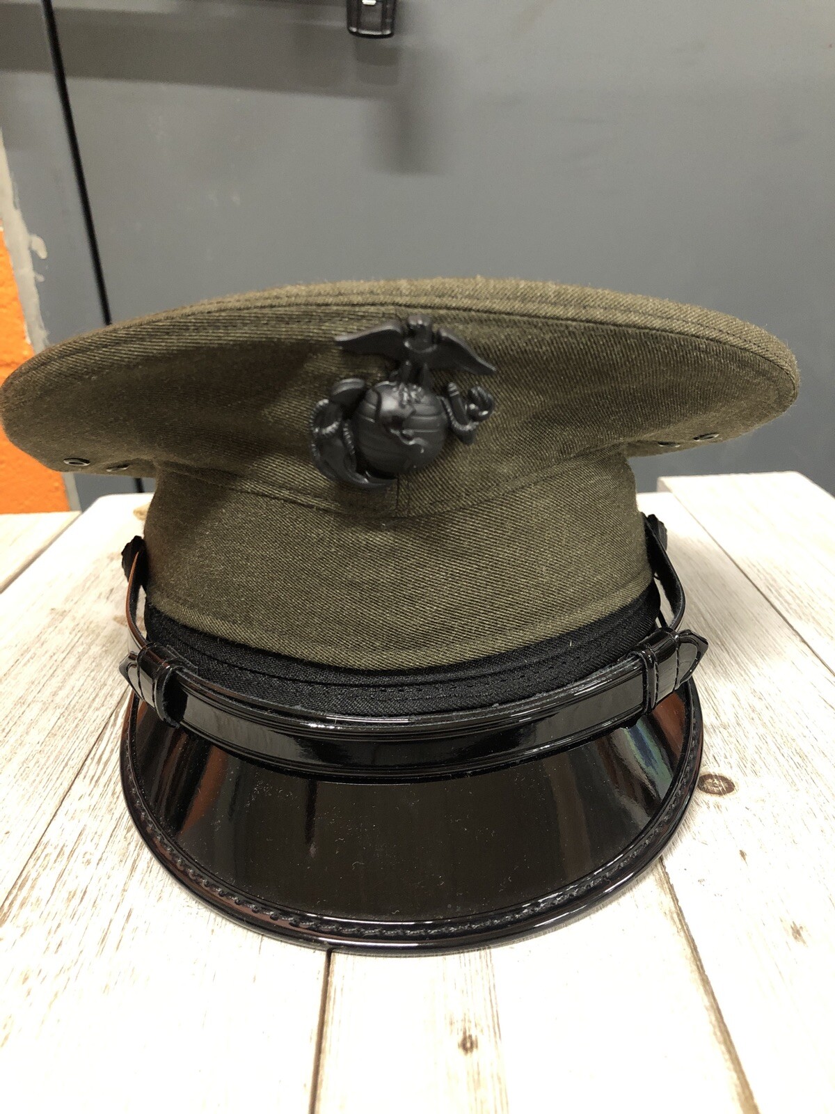 Kingform Cap Enlisted Service Cap Green Cover Size 6 7/8 Ornament and ...