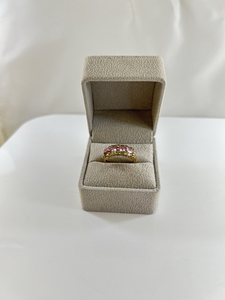 Vintage Ladies 10kt YG Ring 1.25cts Pink Sapphires and .75cts Peridots ...