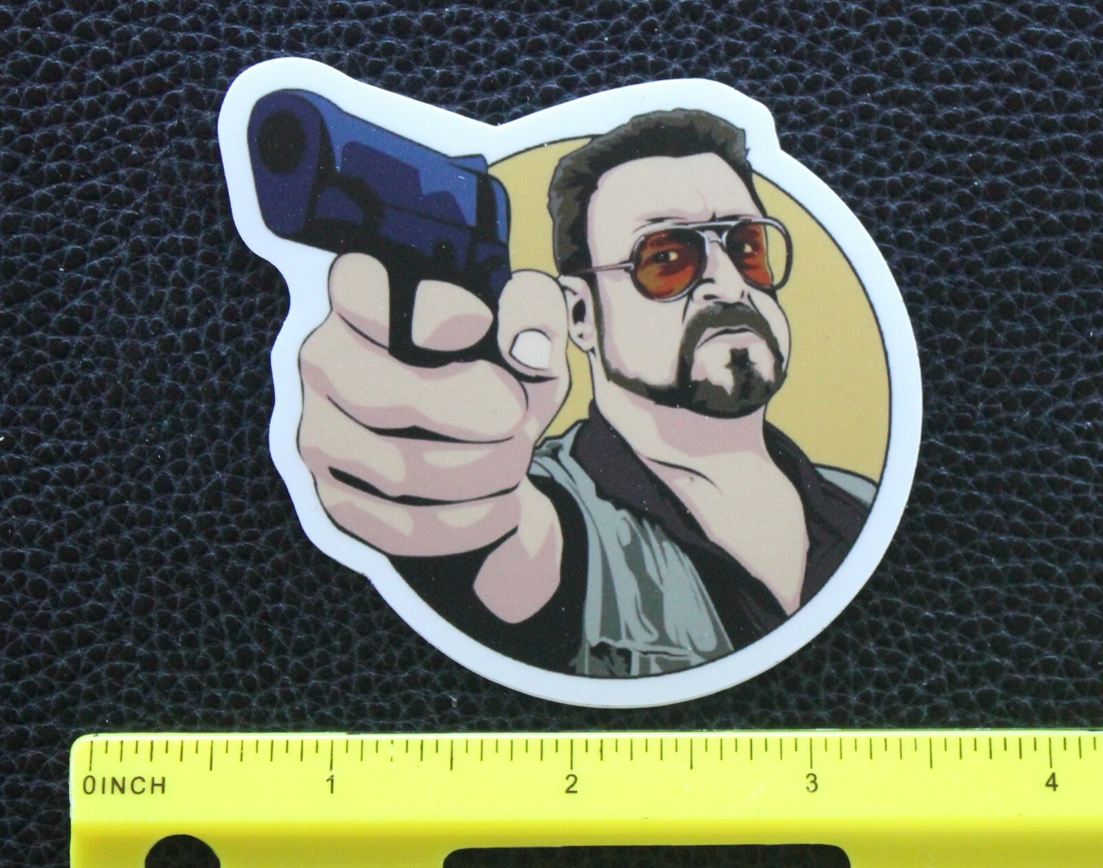 The Big Lebowski Sticker Walter Pointing Gun in Bowling Alley 3 inch | eBay