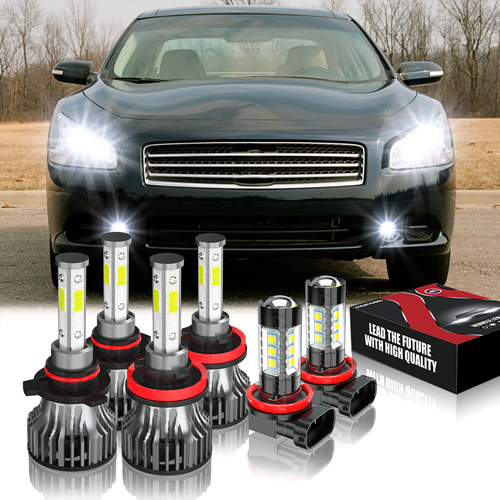 6000K For Nissan Titan XD 2016-2019 - 6x LED Headlight High/Low/Fog ...