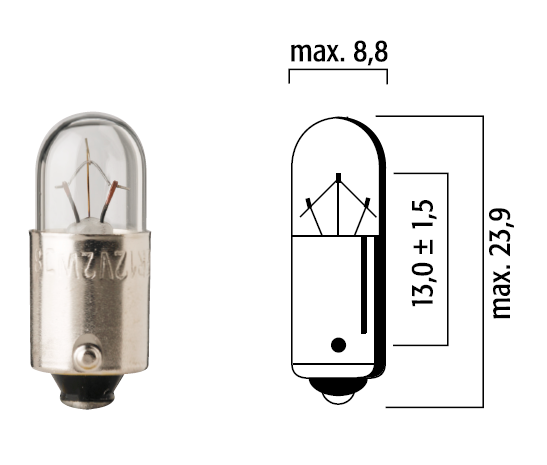 FLOSSER 12V 3W BA9S T4 BULB CAR MOTO LAMP PANEL LIGHT DASHBOARD ...