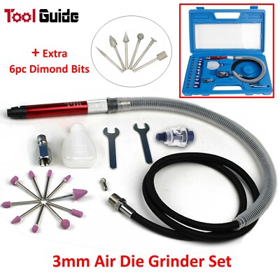 25pc 3mm Micro Air Die Grinder Tool, Rotary Grinding Polishing Stone ...