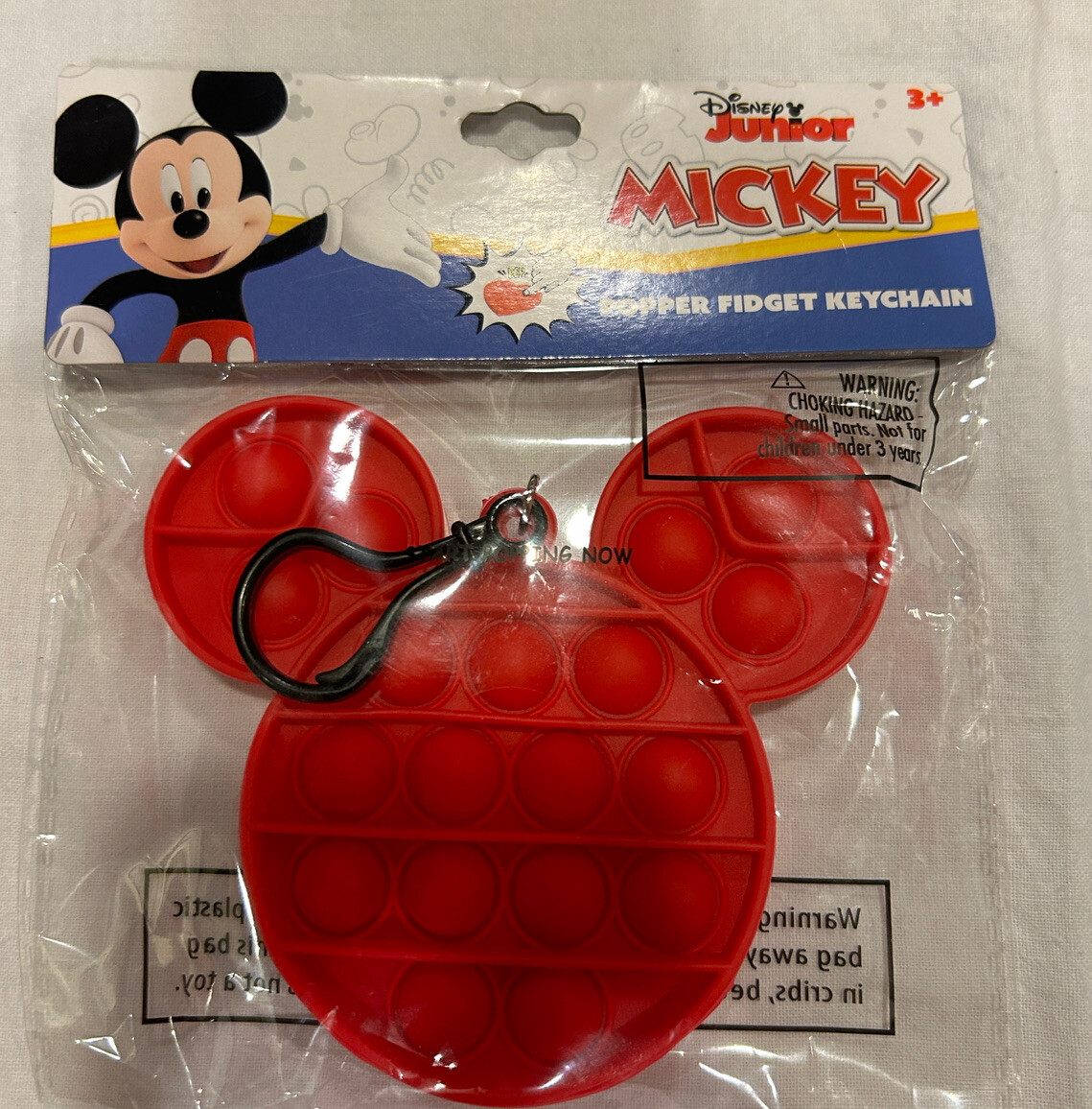 Disney Junior Mickey Mouse Red Popper Fidget Keychain NEW | eBay