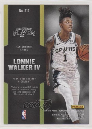 2018-19 Panini Player of the Day - Rookies Rapture #R17 Lonnie Walker ...