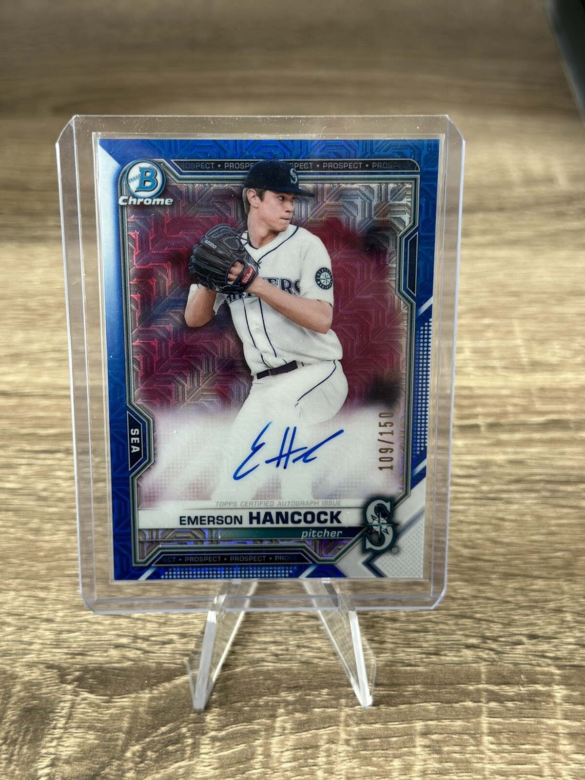 2021 Bowman Emerson Hancock Blue Mojo Prospect Refractor /150 | eBay