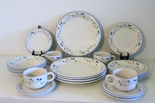 HEARTHSIDE ALLEGRO STONEWARE INDONESIA 20 Piece Set 5 Pc Place Set ...