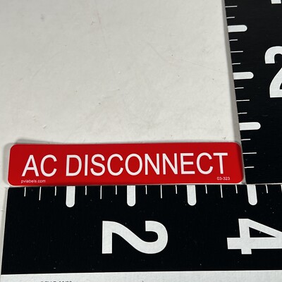 NEW LOT OF 5 labels AC Disconnect Vinyl Label 5 Labels total | eBay