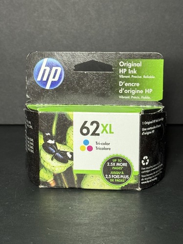 HP 62XL Tri-Color Ink Cartridge C2P07AN New/Sealed Box | eBay