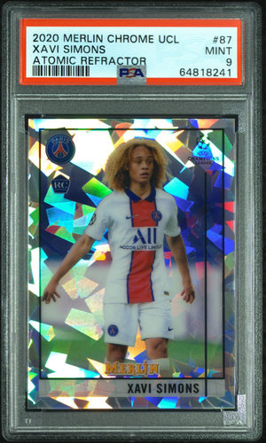 2020-21 Topps Merlin Collection Chrome UCL - Xavi Simons #87 Atomic ...