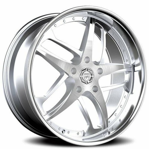 24" Lexani Solar Stagger Silver SS Chrome Wheels Rims Fit Challenger ...
