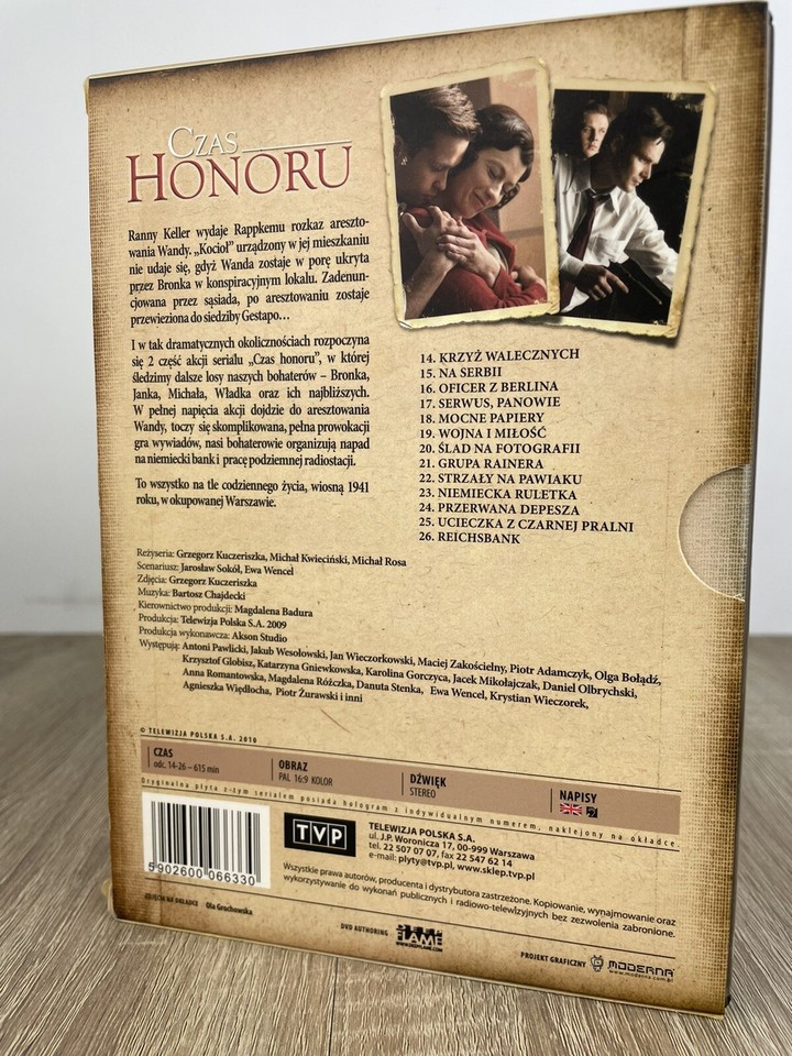 CZAS HONORU Kompletny Sezon 1 - 5 DVD 20 Dyski WW2 Polish Resistance ...