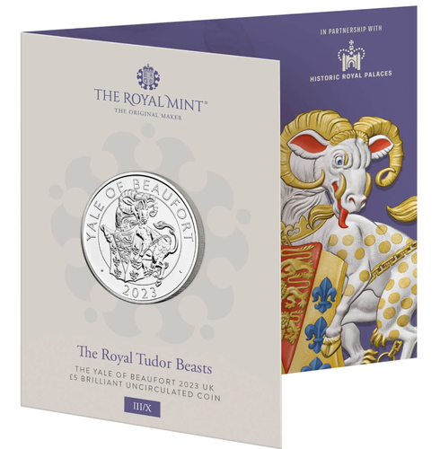 2022 -2026 Tudor Beasts £5 pound coins Panther Lion Yale Bull Unicorn ...