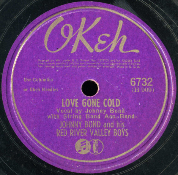 Johnny Bond & His Red River Valley Boys - You Don't Care / Love Gone ...
