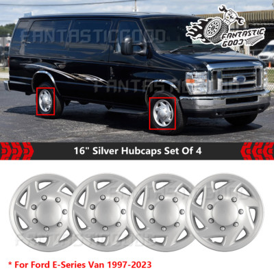 4Pcs Silver 16" For Ford E350 E450 Econoline Van 1997-2023 Wheel Cover ...
